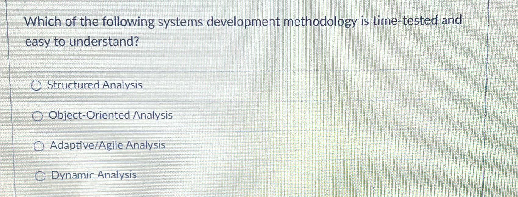 Solved Which of the following systems development | Chegg.com