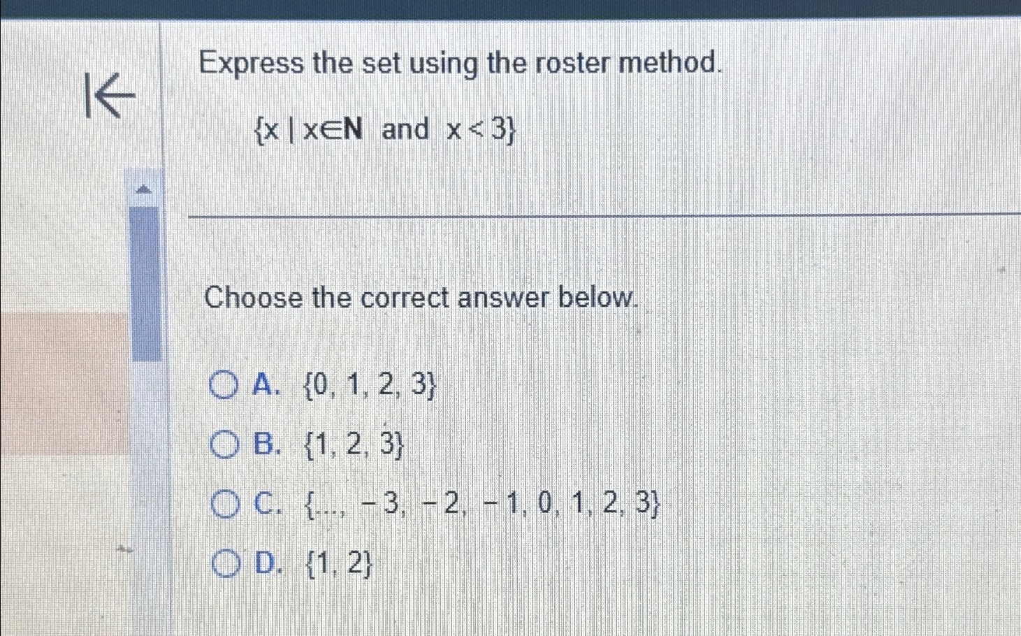 Solved Express the set using the roster method.{x|xinN ﻿and | Chegg.com