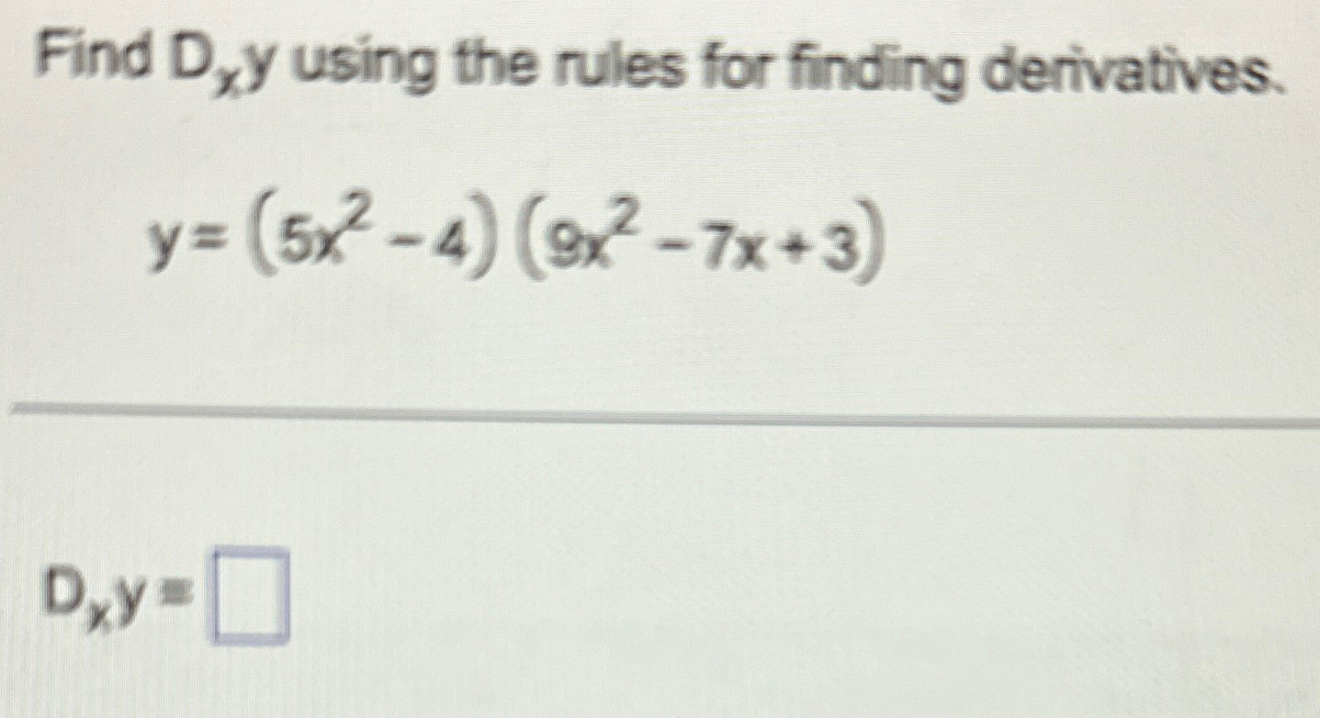 Solved Find Dxy ﻿using the rules for finding | Chegg.com