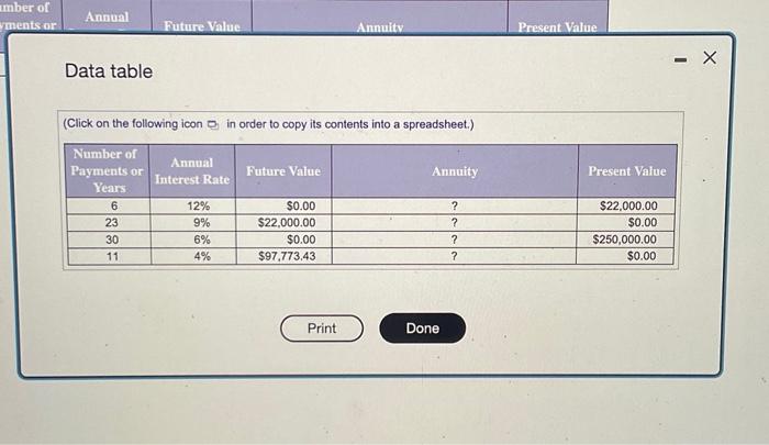 Solved Ordinary annuity payment. Fill in the missing annuity | Chegg.com