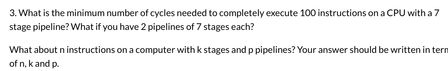 What is the minimum number of cycles needed to | Chegg.com