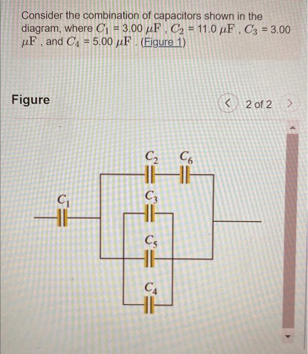 Solved Consider the combination of capacitors shown in the | Chegg.com