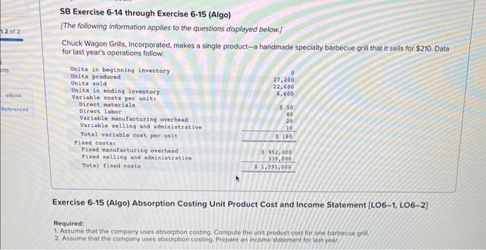 Solved SB Exercise 6.14 through Exercise 6.15 (Algo) [The | Chegg.com