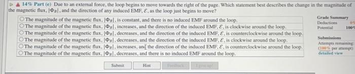 Solved (7\%) Problem 11: A flat rectangular wire loop is | Chegg.com