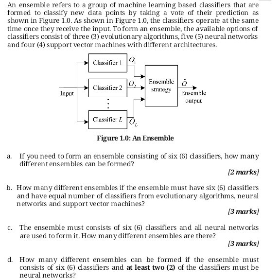 Solved An Ensemble Refers To A Group Of Machine Learning
