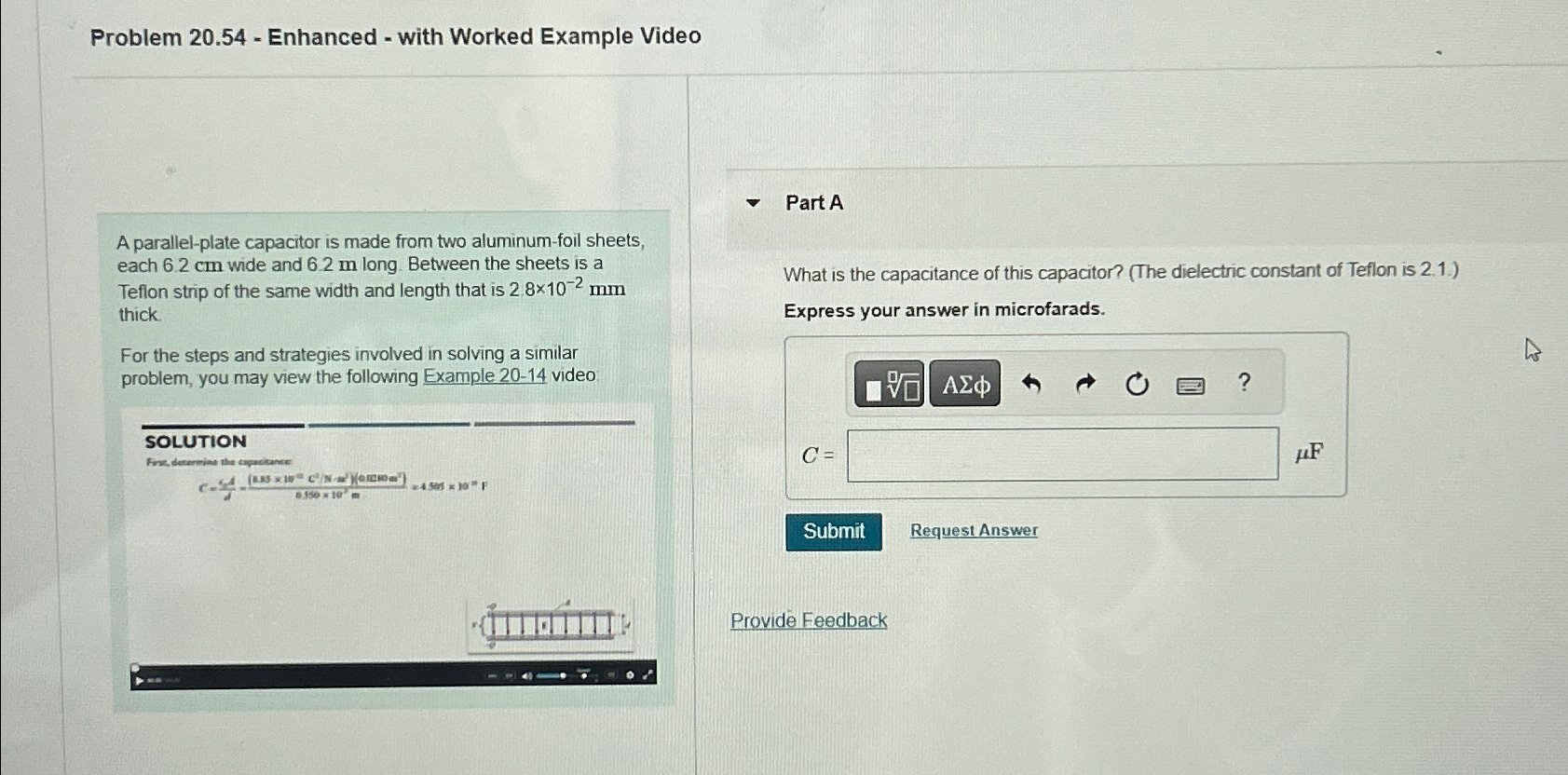 Solved Problem 20.54 - ﻿Enhanced - ﻿with Worked Example | Chegg.com