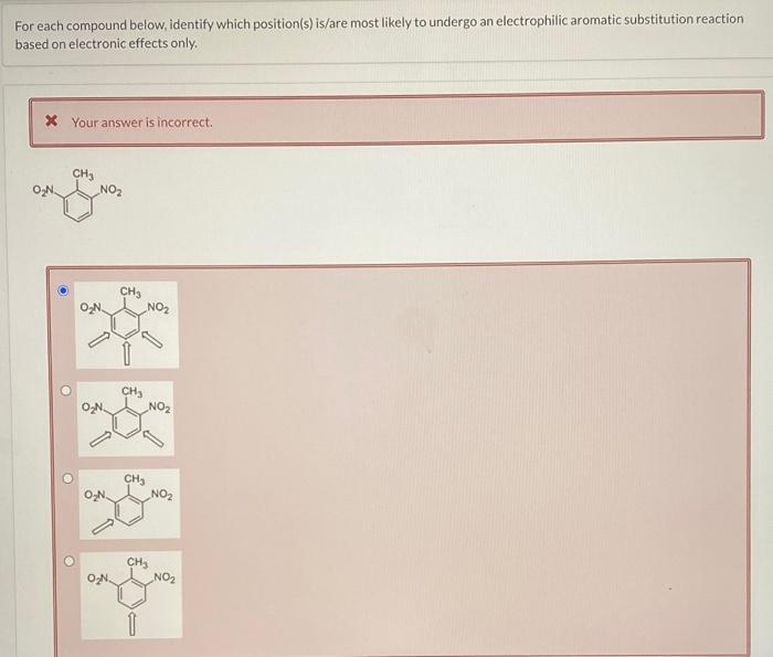 Solved For each compound below, identify which position(s) | Chegg.com