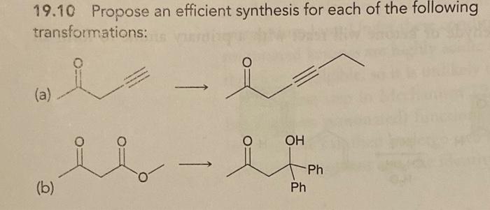 Solved 19.10 Propose an efficient synthesis for each of the | Chegg.com