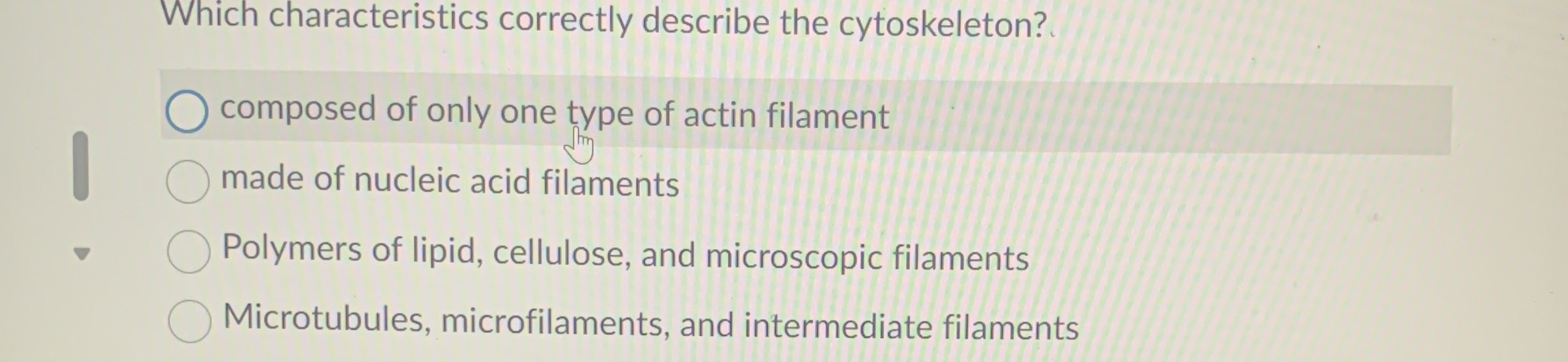 Solved Which characteristics correctly describe the | Chegg.com