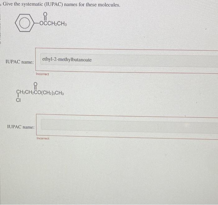 Solved Give the systematic (IUPAC) names for these | Chegg.com