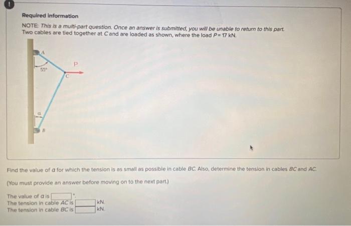 Solved Required information NOTE. This is a mult-part | Chegg.com
