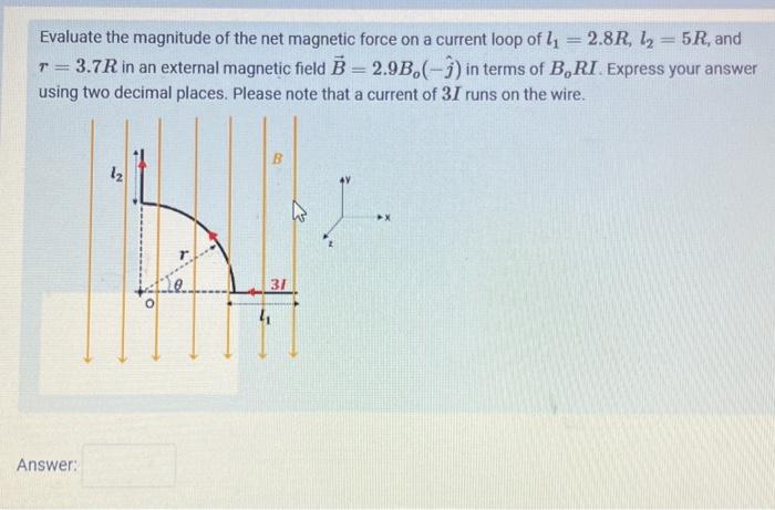 Solved Evaluate the magnitude of the net magnetic force on a | Chegg.com