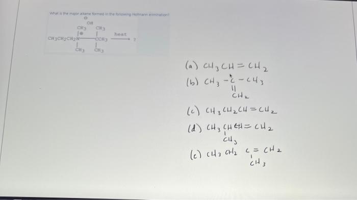 Solved (a) CH3CH=CH2 (b) (c) CH3CH2CH=CH2 (d) | Chegg.com