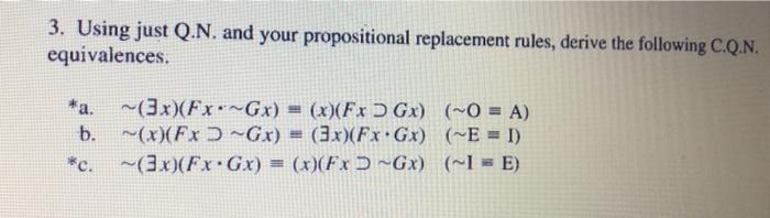 Solved Understanding symbolic logic Question 2, problems f., | Chegg.com