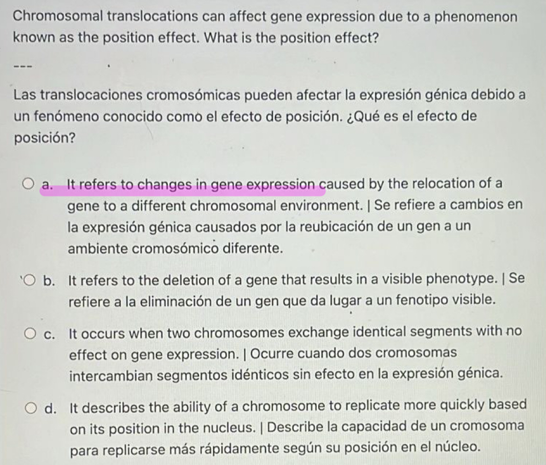 Solved Chromosomal translocations can affect gene expression | Chegg.com