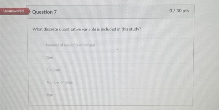 Solved What discrete quantitative variable is included in | Chegg.com