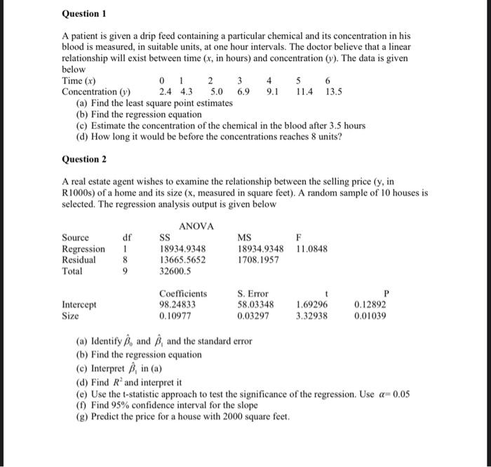 Solved A patient is given a drip feed containing a | Chegg.com