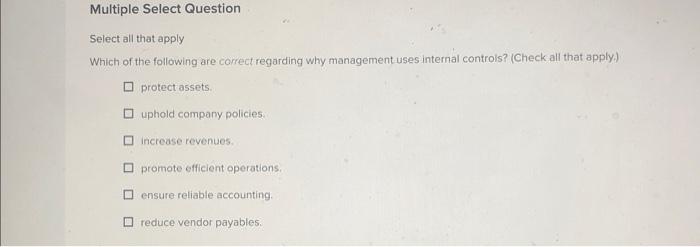 Solved Multiple Select Question Select all that apply Which | Chegg.com