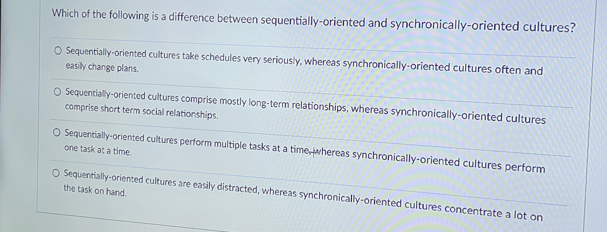 Solved Which of the following is a difference between | Chegg.com