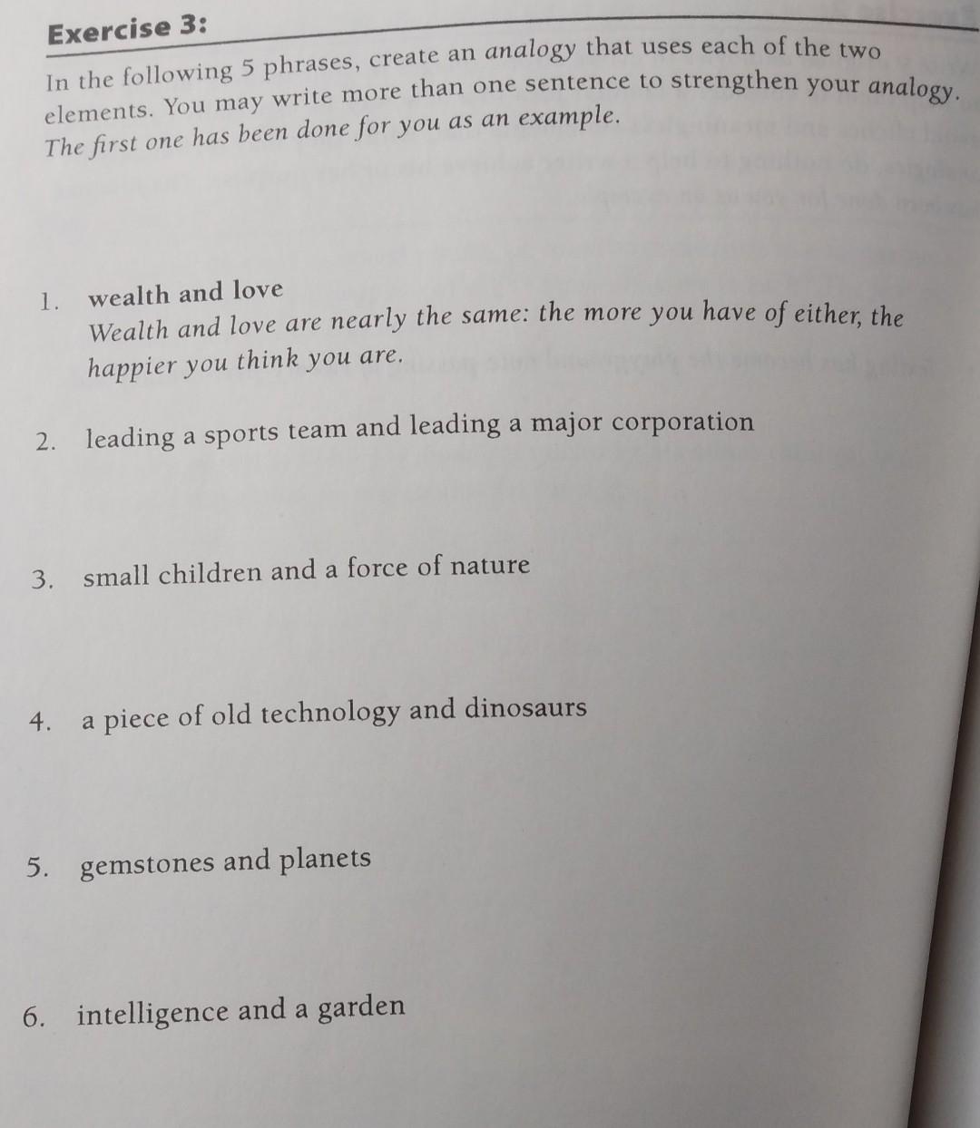 Solved Exercise 3: In the following 5 phrases, create an | Chegg.com