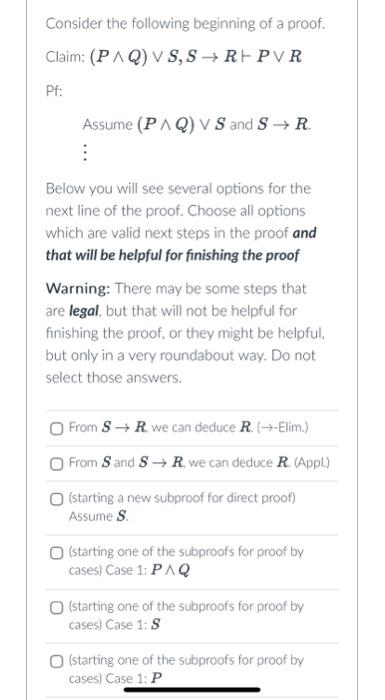 Solved (starting a new subproof for proof by contradiction) | Chegg.com