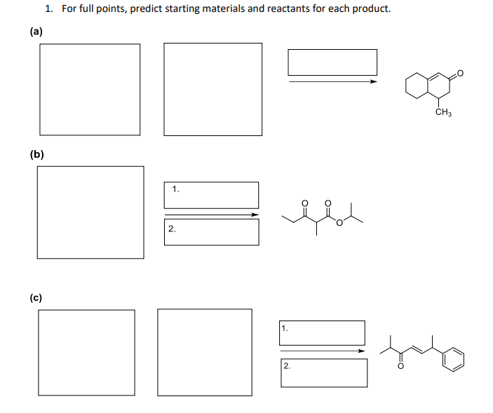 Predict starting materials and reactants for each | Chegg.com