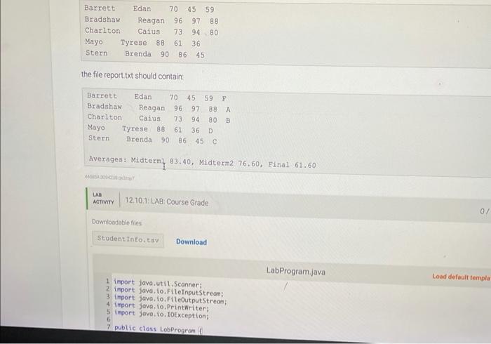 Solved Nrite a program that reads the student information | Chegg.com Solved Nrite a program that reads the student information | Chegg.com