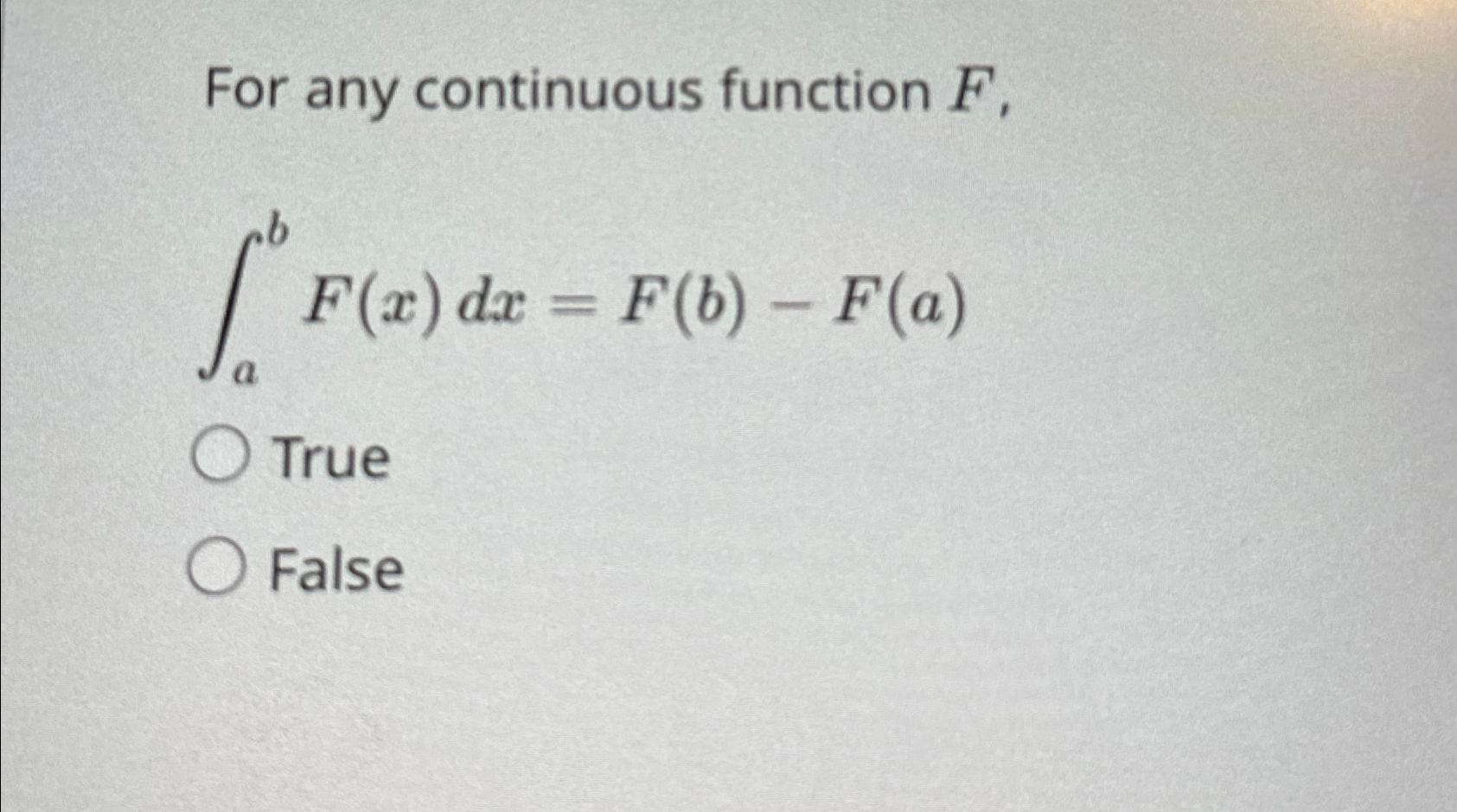 Solved For any continuous function | Chegg.com