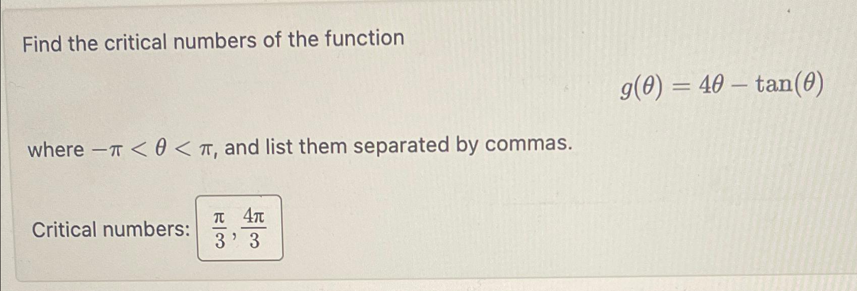 Solved Find the critical numbers of the | Chegg.com