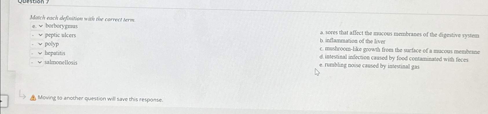 Match each definition with the correct | Chegg.com