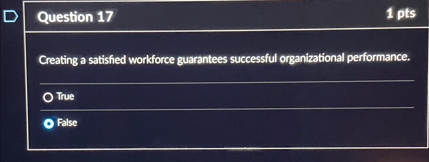 Solved Question 171 ﻿ptsCreating a satisfied workforce | Chegg.com