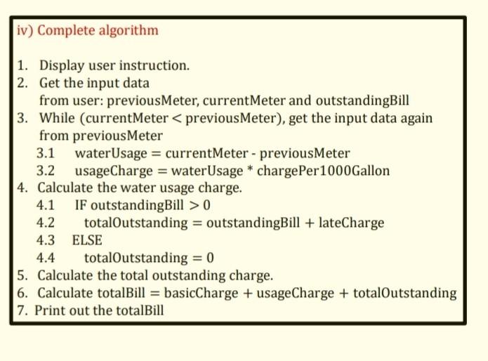 Solved Implement The Pseudocode Into C Program Using 3706