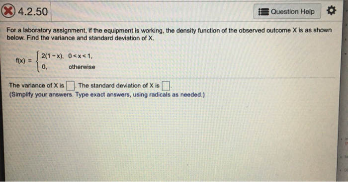 Solved 4.2.50 13 Question Help For a laboratory assignment, | Chegg.com
