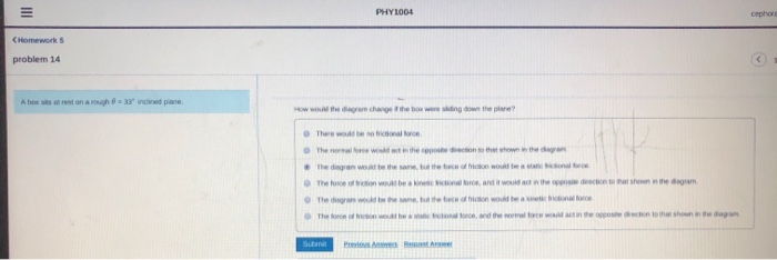 Solved PHY1004 Cephone Homeworks problem 14 A ronounced | Chegg.com