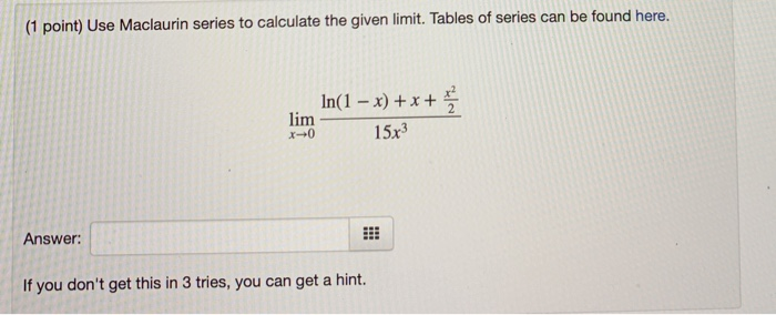 Solved Find the first three non-zero terms of the Maclaurin | Chegg.com