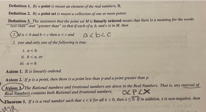 Solved proof theorem 1 by contradiction using definition 3 | Chegg.com