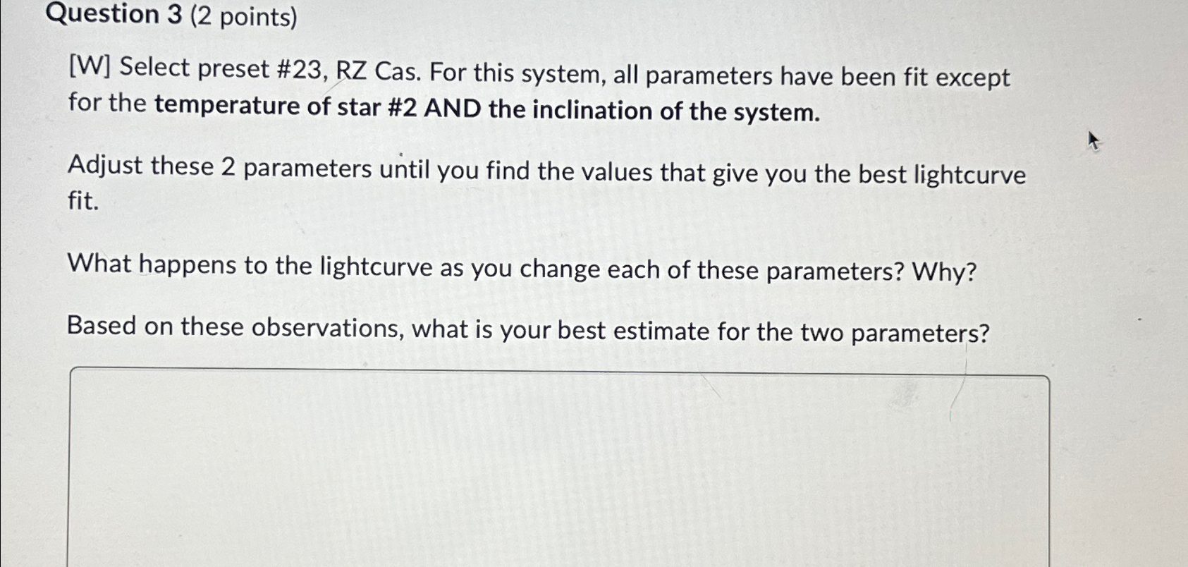 Solved Question 3 (2 ﻿points)[W] ﻿Select preset #23, ﻿RZ | Chegg.com