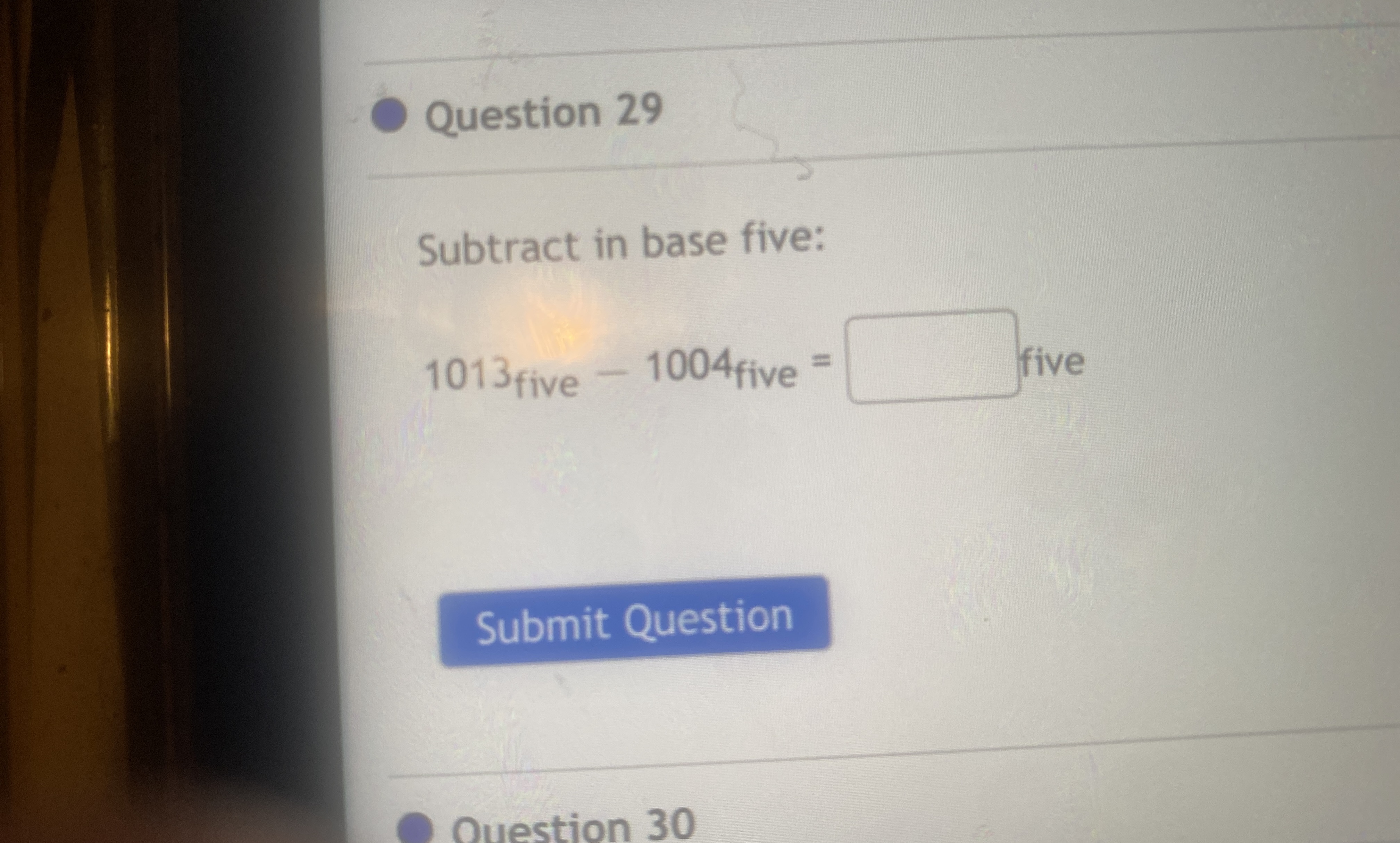 Solved Question 29Subtract in base | Chegg.com