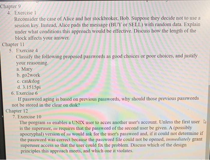 Solved 4. Exercise 1 Reconsider the case of Alice and her | Chegg.com
