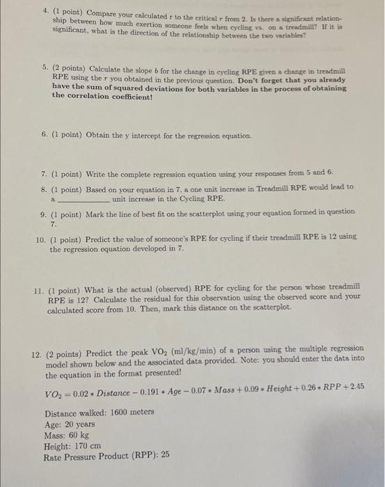 4. (1 point) Compare your calculated t to the | Chegg.com
