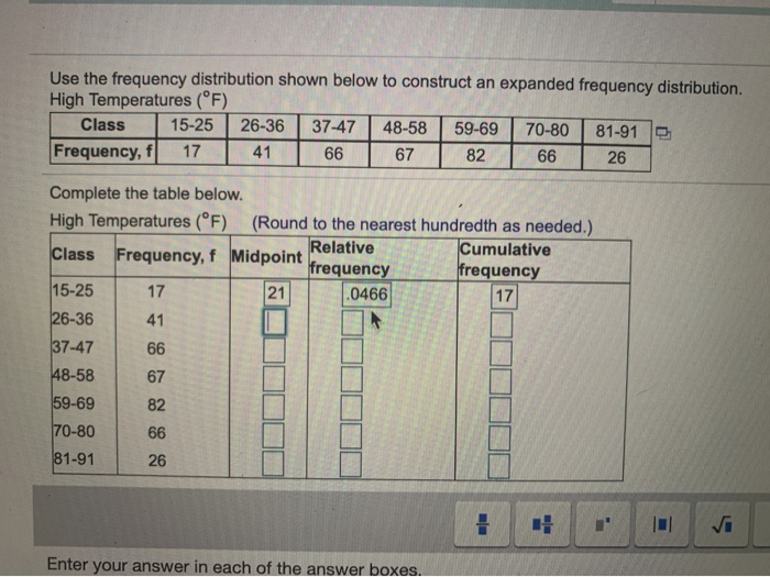 Solved Use the frequency distribution shown below to | Chegg.com