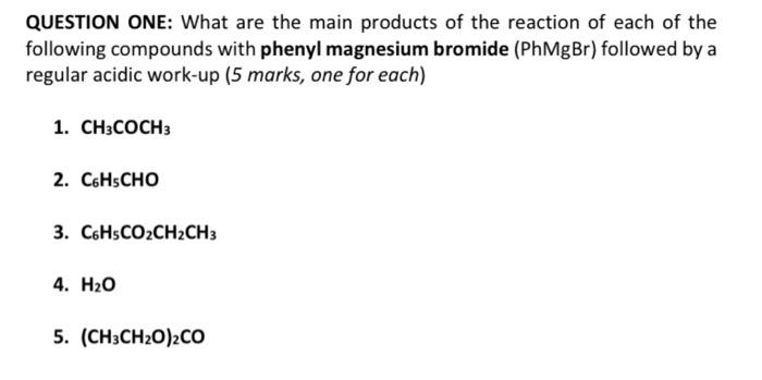 Solved QUESTION TWO: Starting from bromoethane and any | Chegg.com