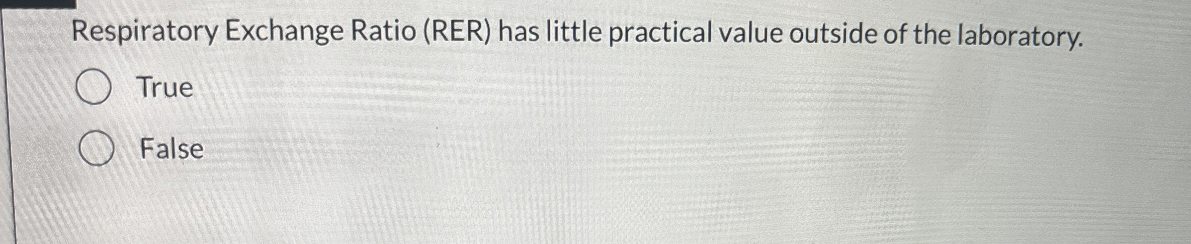 Solved Respiratory Exchange Ratio (RER) ﻿has little | Chegg.com