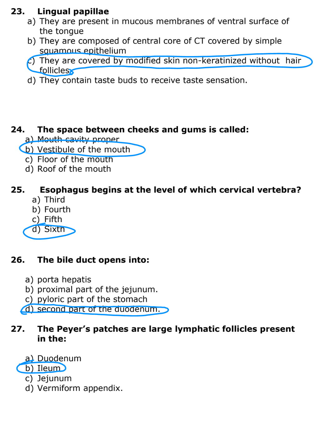 Solved Are my answers correct if not please tell me which is | Chegg.com