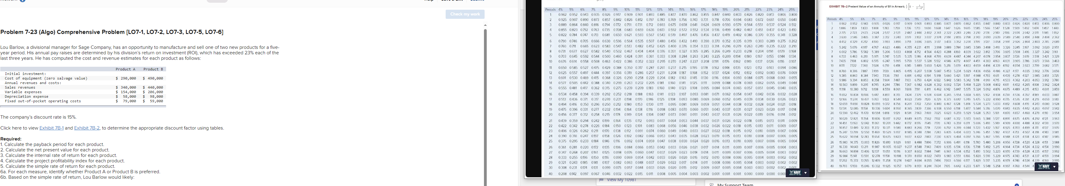 Solved Problem 7-23 (Algo) ﻿Comprehensive Problem [LO7-1, | Chegg.com