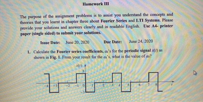 Solved Homework III The purpose of the assignment problems | Chegg.com