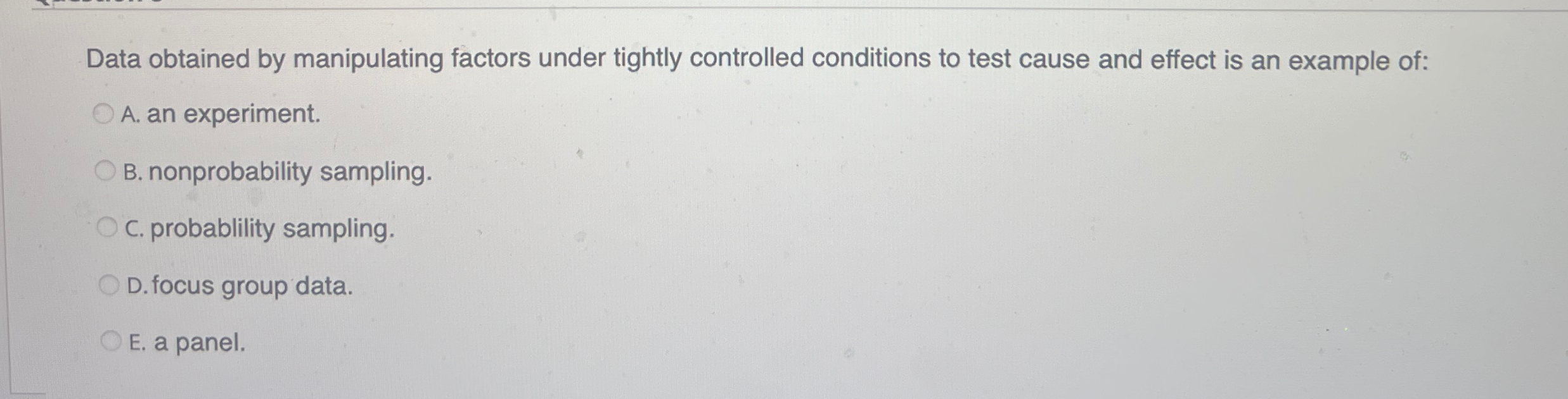 Solved Data obtained by manipulating factors under tightly | Chegg.com
