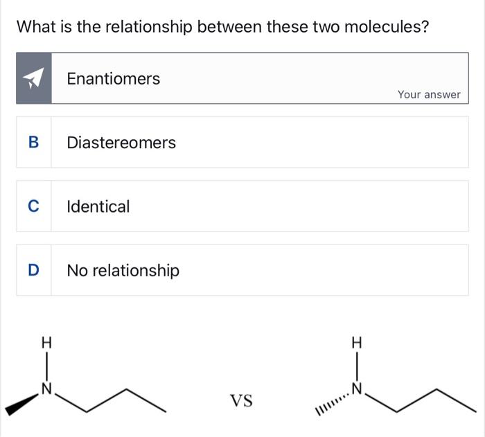 Solved What is the relationship between these two molecules? | Chegg.com