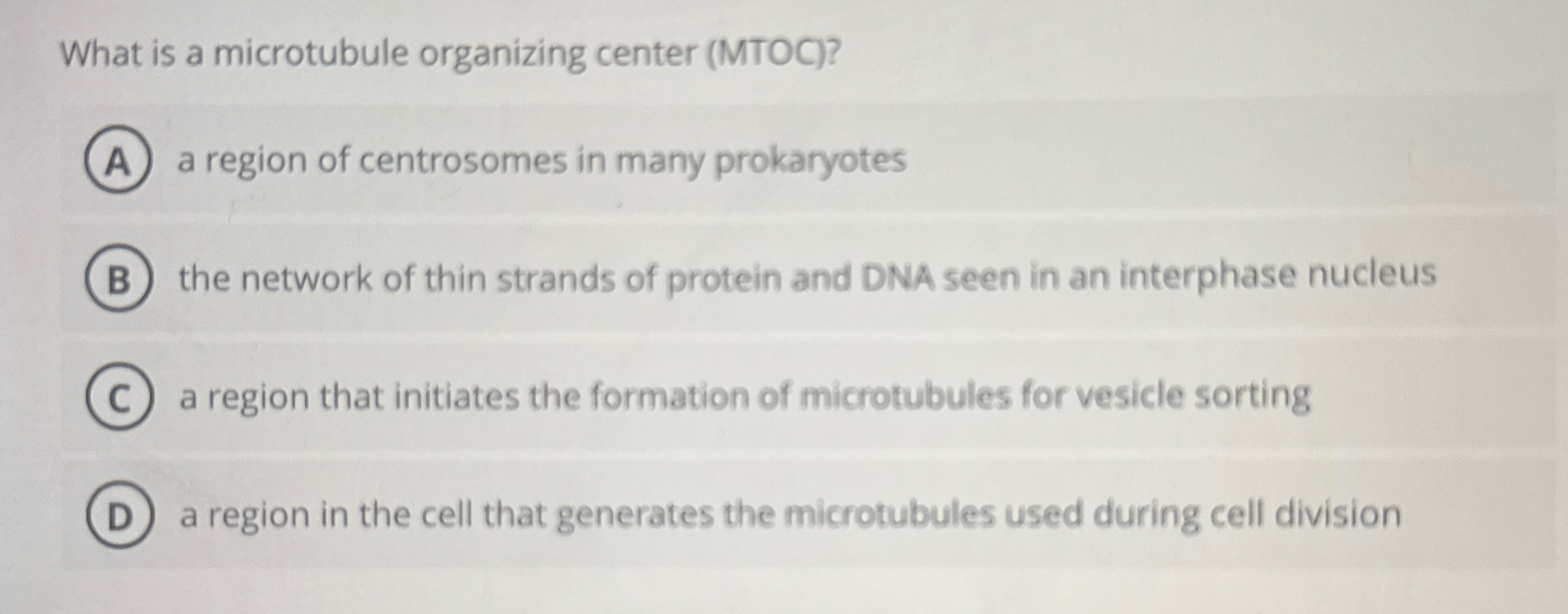 Solved What is a microtubule organizing center (MTOC)?a | Chegg.com