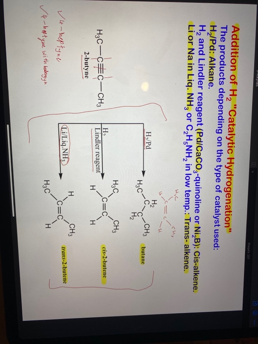 Solved JALO thal 201 Addition of H, "Catalytic | Chegg.com